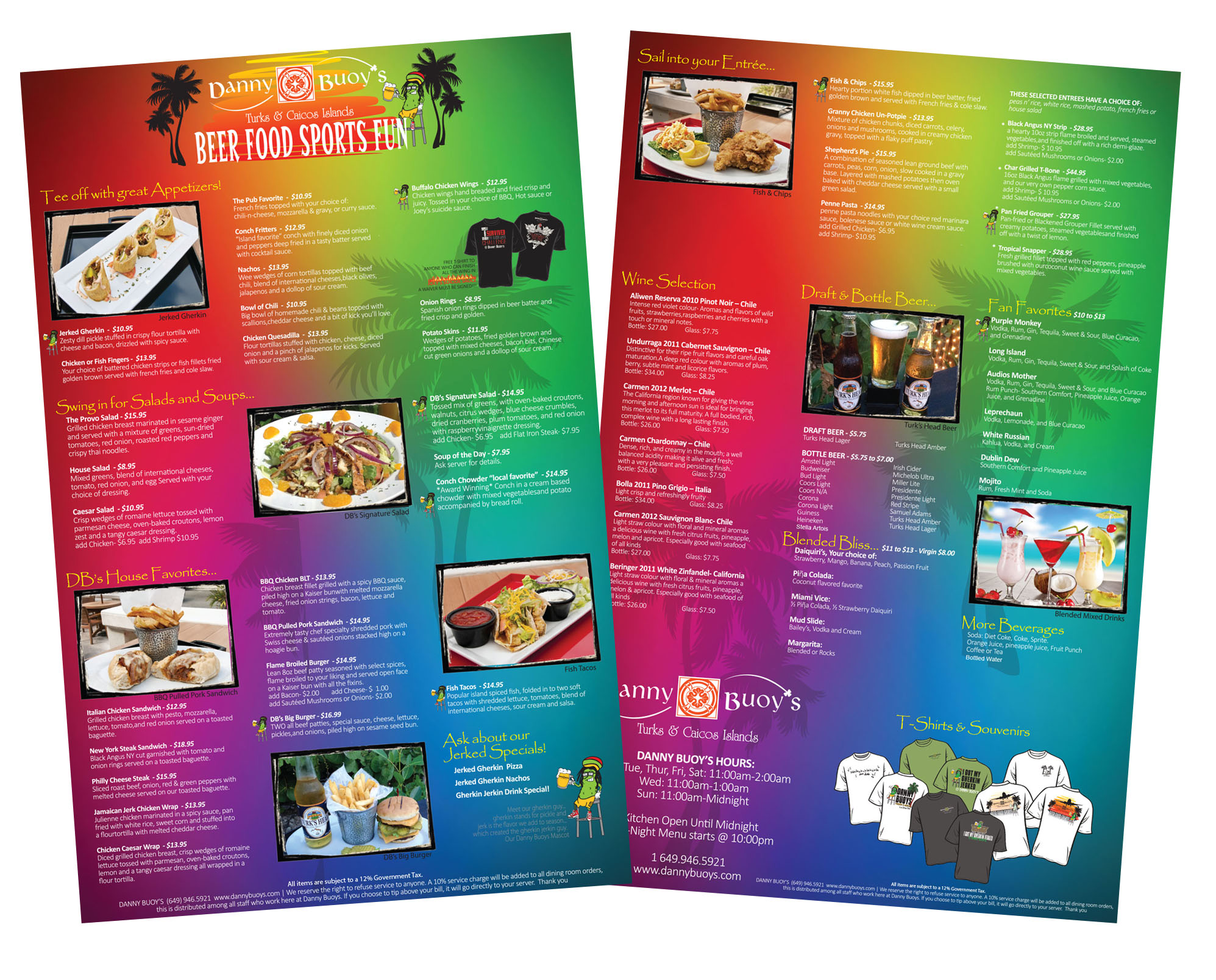 Menu Design for the Premier Live Music and Sports Bar Destination in ...